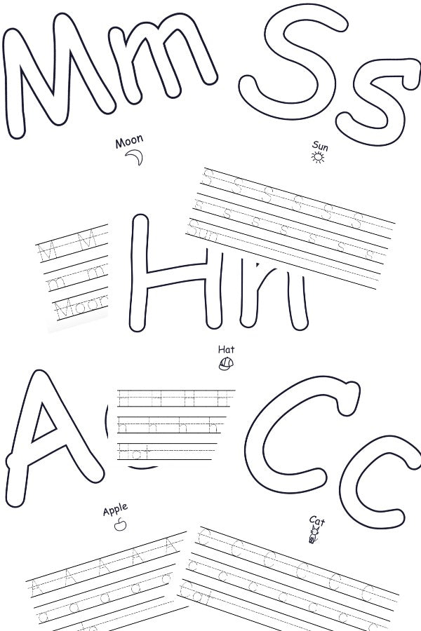 Alphabet Coloring Pages and Writing Practice – To Simply Inspire