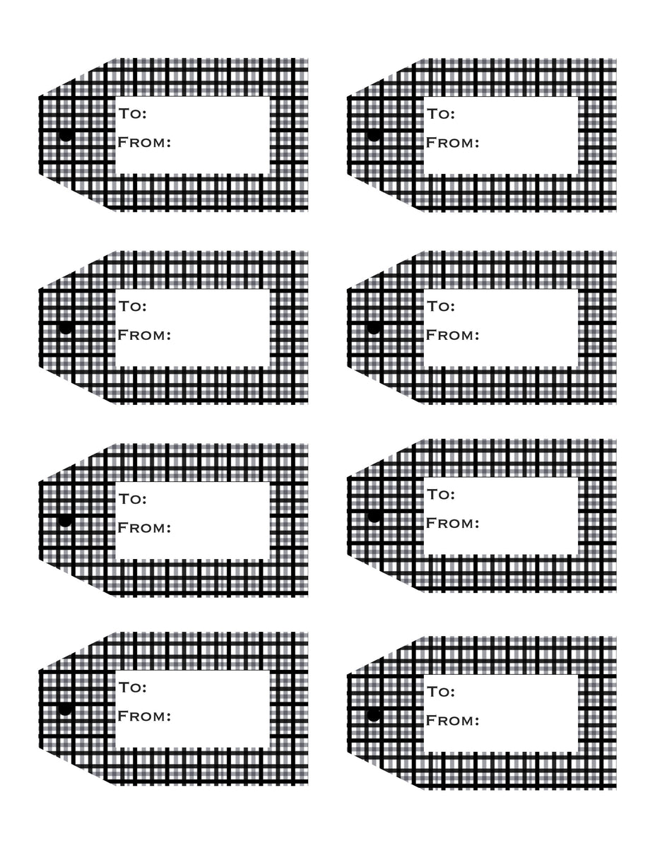 Plaid Printable Gift Tags Volume 1 {10 different Patterns - 80 Tags ...