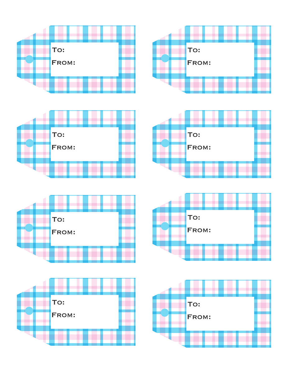 Plaid Printable Gift Tags Volume 2 {10 different patterns - 80 Tags ...