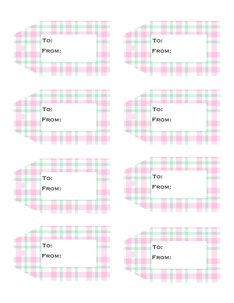 Plaid Printable Gift Tags Volume 2 {10 different patterns - 80 Tags ...