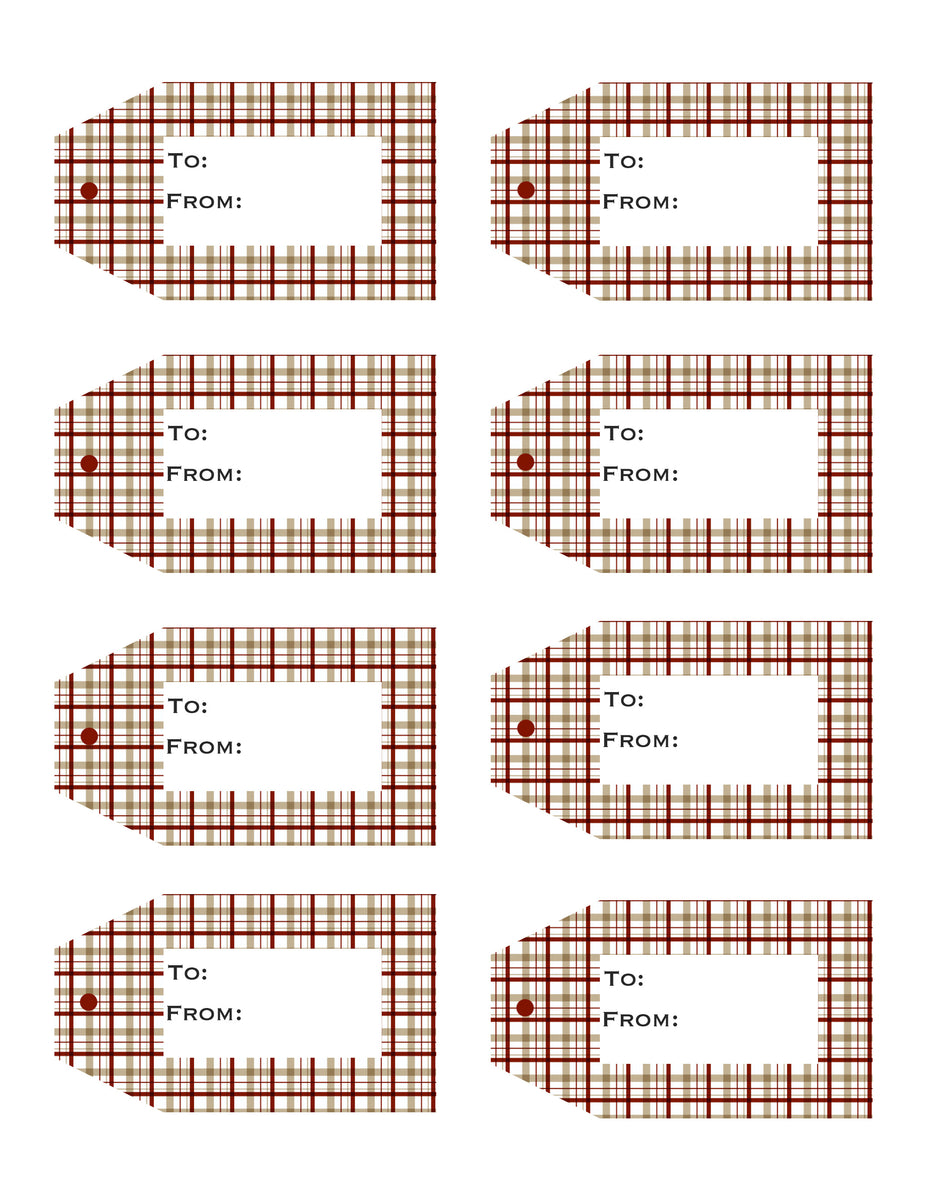 Plaid Printable Gift Tags Volume 1 {10 different Patterns - 80 Tags ...