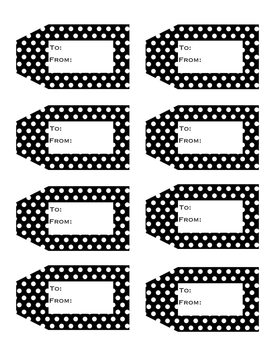 Polka Dot Printable Gift Tags {12 different colors - 96 Tags} – To ...