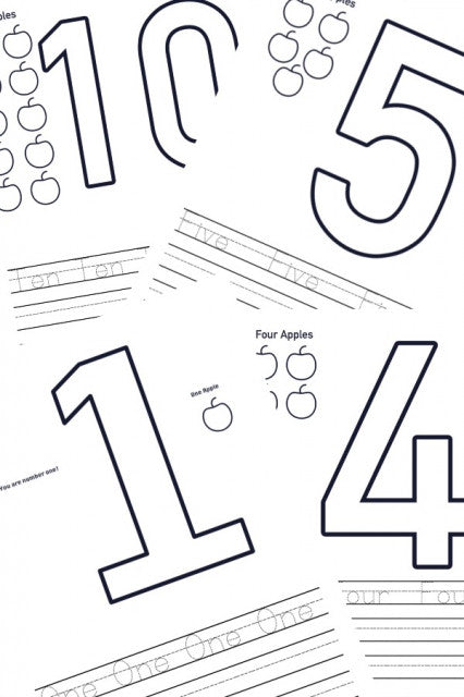 number 1 coloring pages for preschoolers